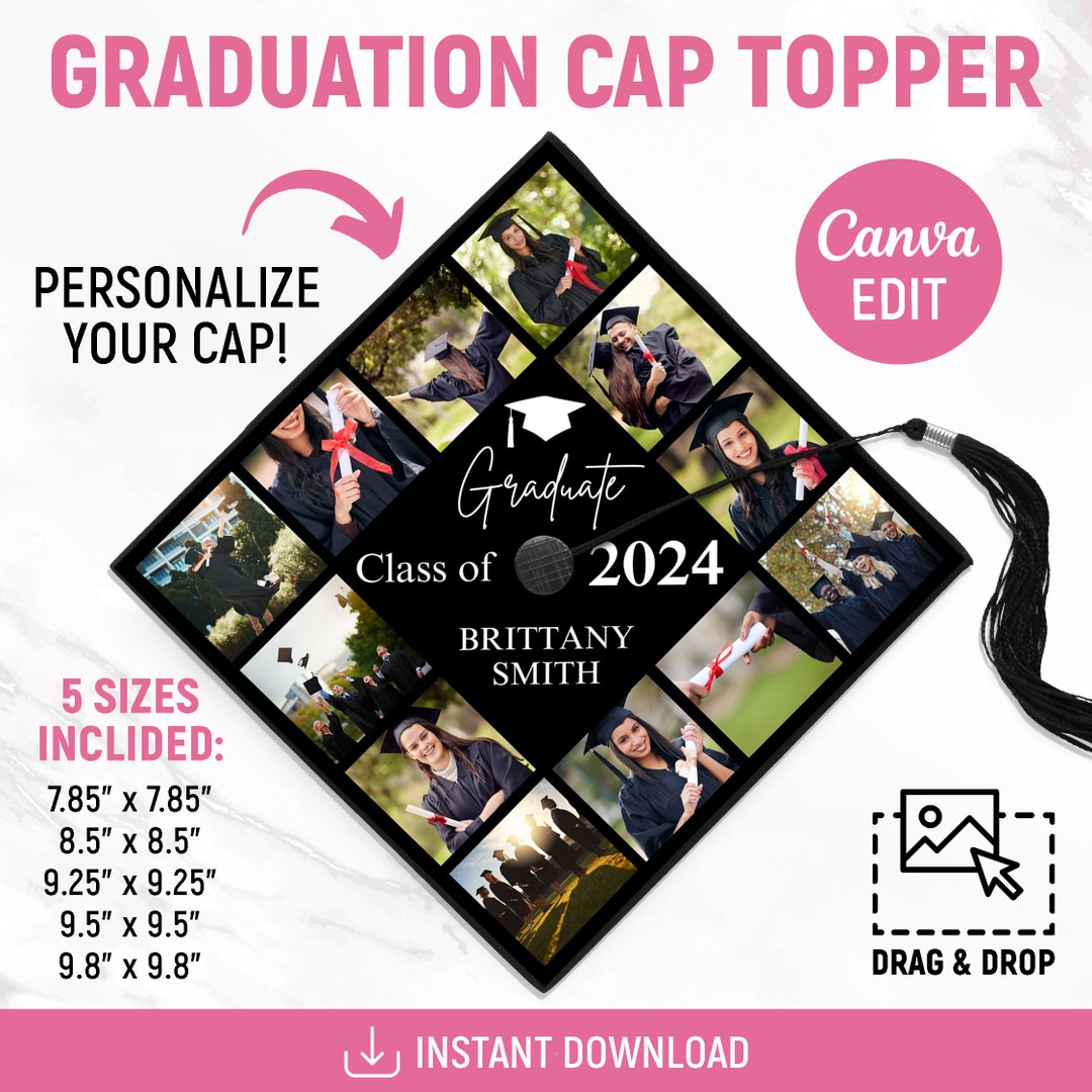 Personalized Graduation Cap Topper, Custom Grad Cap Topper, Class of ...