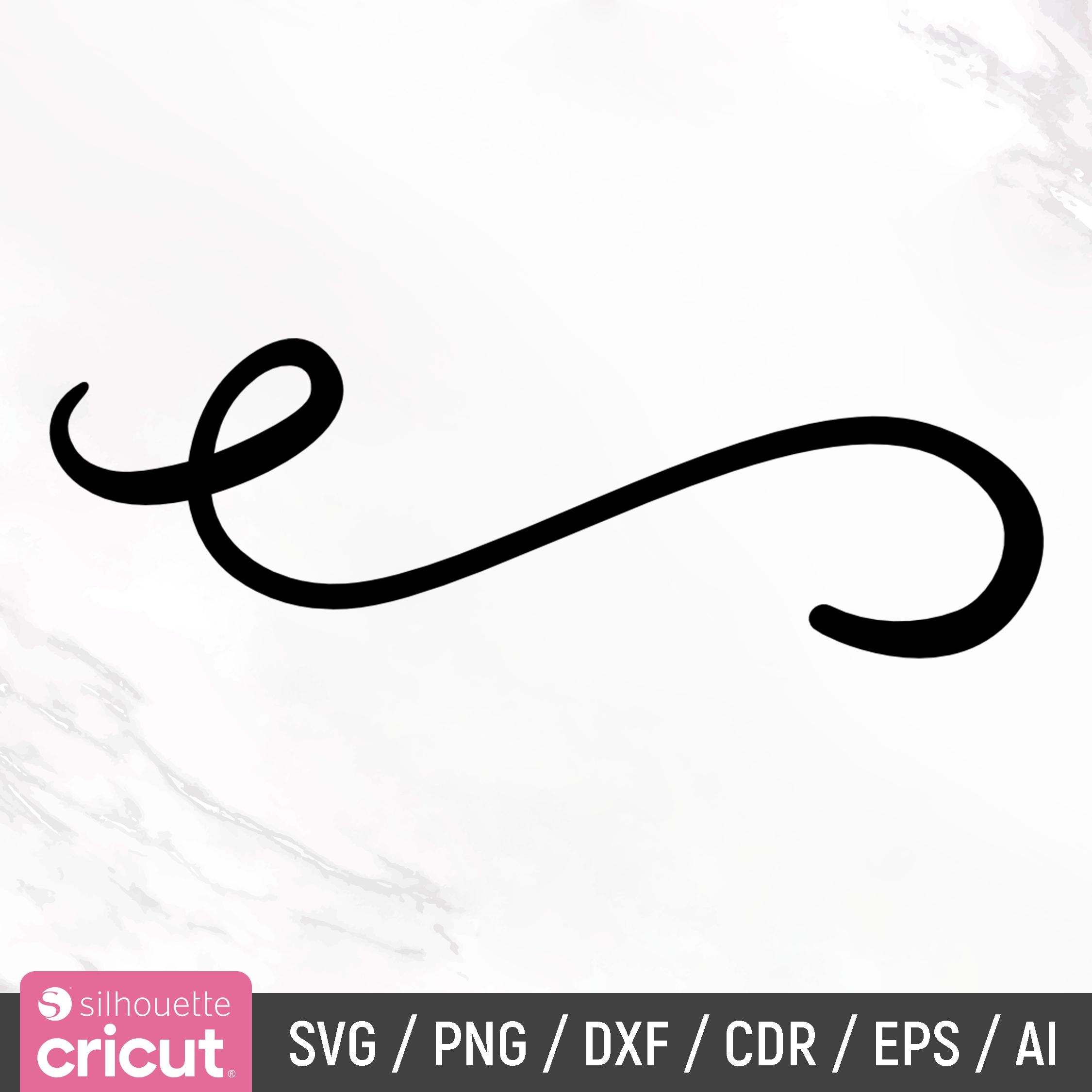 Swirl Svg, Decorative Elements Svg, Text Dividers, Flourish Svg, Swoosh ...