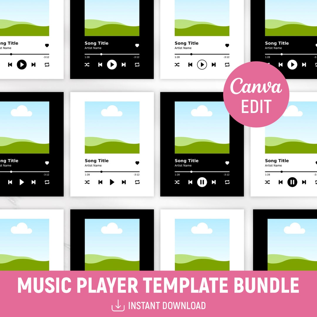 Music Player Template Canva, Music Player Plaque, Acrylic Song Art ...