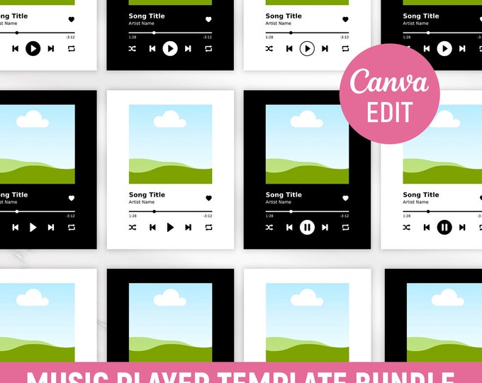 Spotify Business Card Template for Musician Editable Canva Template ...