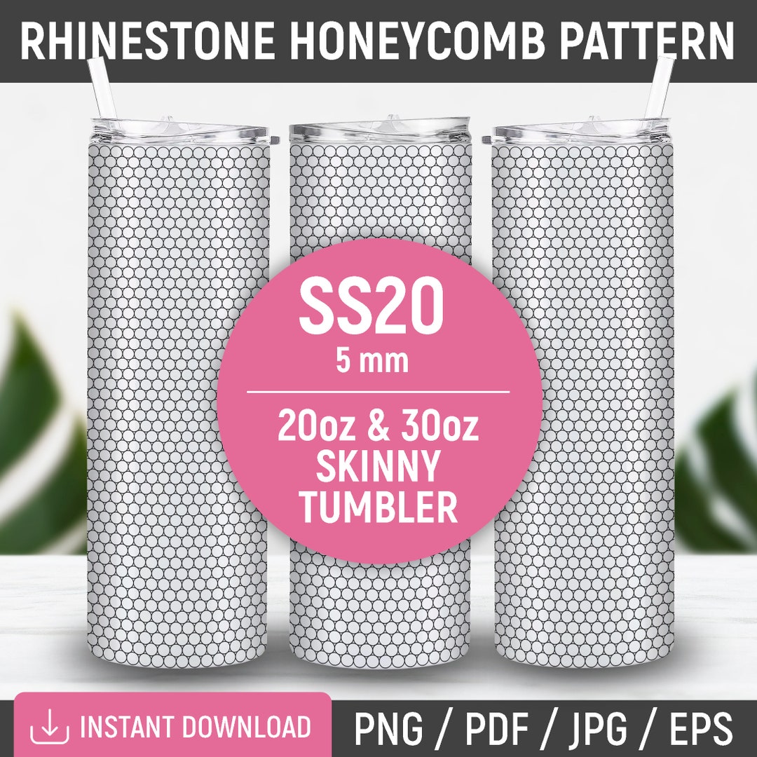 Blank Rhinestone Pattern, Rhinestone Template, Honeycomb Pattern, SS20 ...