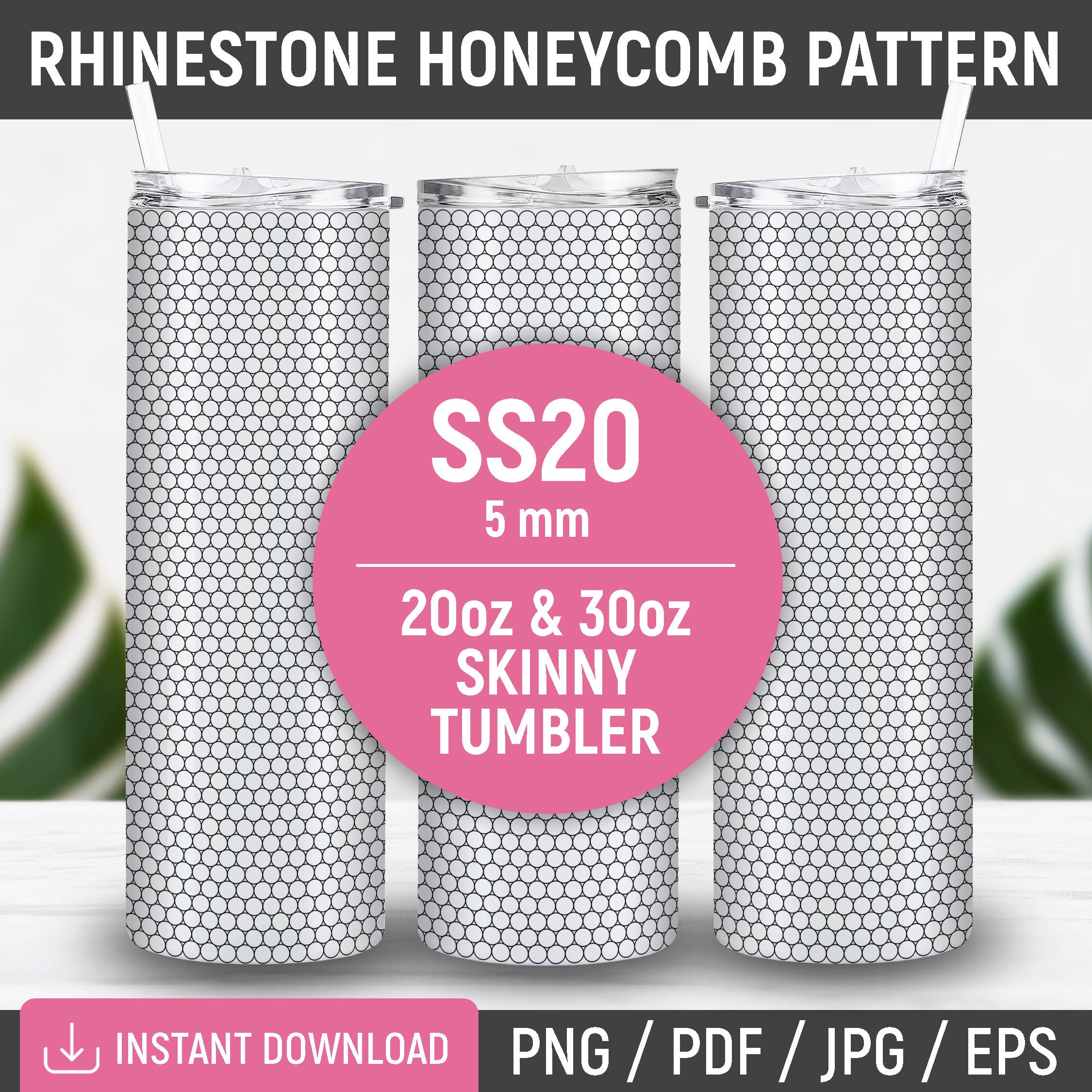 Blank Rhinestone Pattern, Rhinestone Template, Honeycomb Pattern, SS20 ...