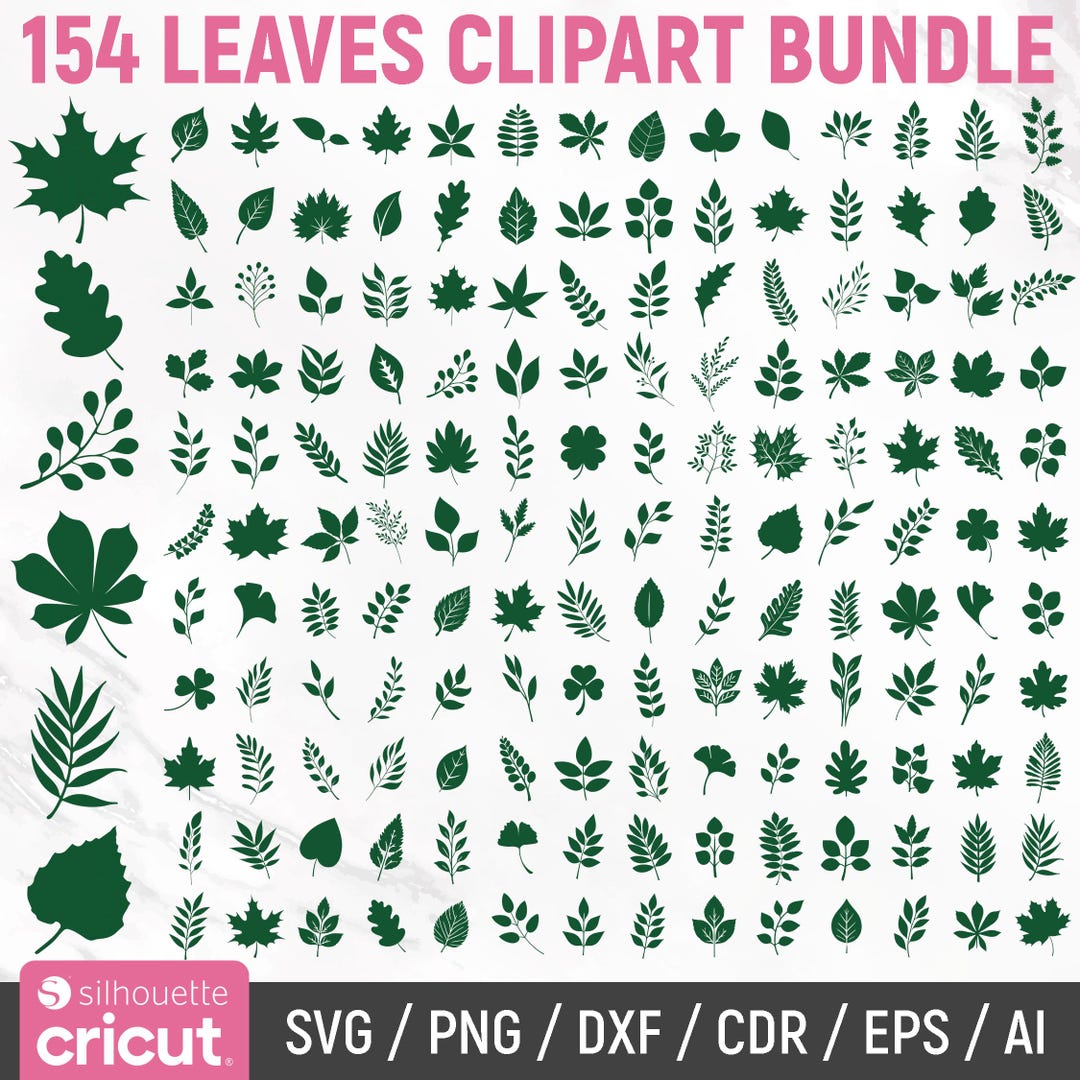 Leaves Svg Bundle, Leaf Svg, Fall Leaves Svg, Leaves Clipart, Leaves ...