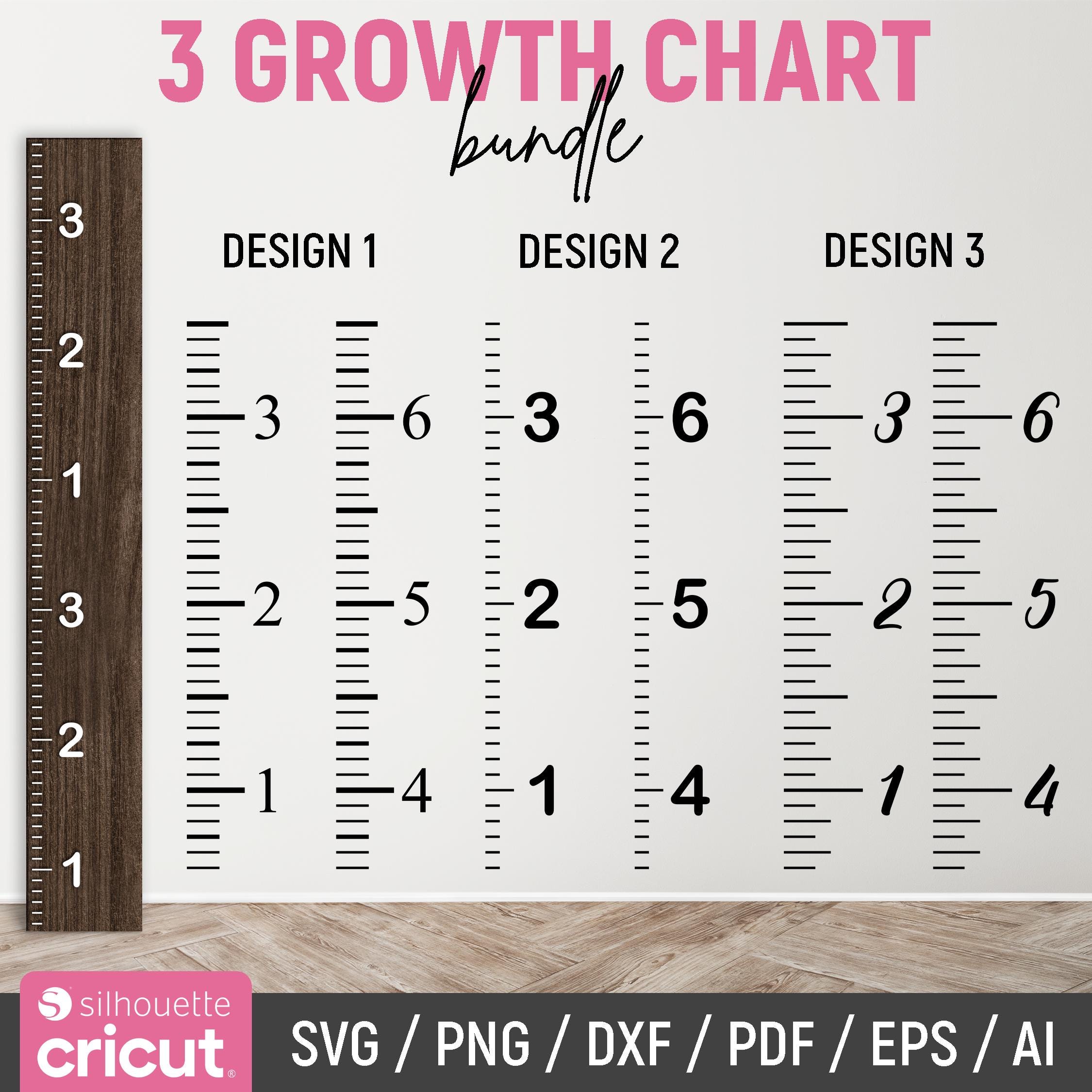 Growth Chart Svg, Growth Ruler Svg, 6ft Ruler Svg, Wall Ruler Svg ...