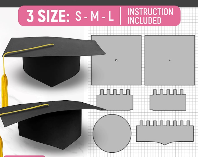 Graduation Cap Template, Graduation Hat Svg, Class of 2025, Grad Craft ...