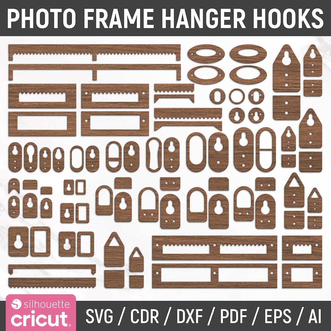Sawtooth Hook Svg, Photo Frame Hanger Hook, Frame Hangers Template ...