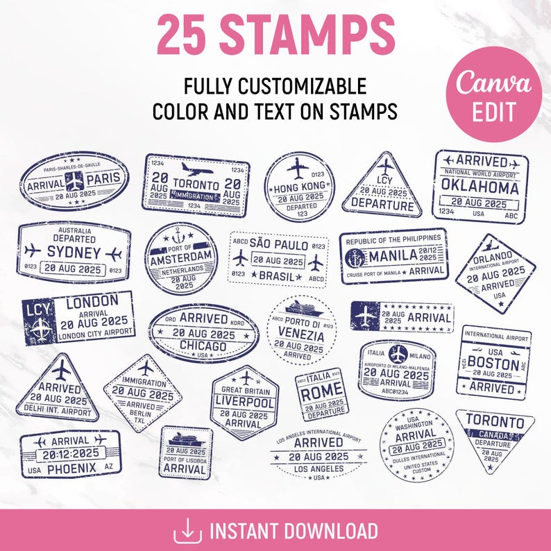 Editable Us Passports for Kids, Passport for Kid for Playing Travel and ...