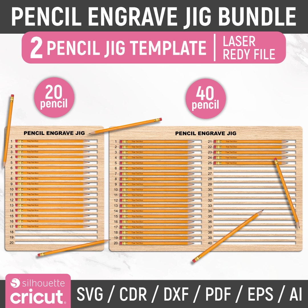 Pencil Jig Svg, Pencil Jig Engrave Template, Laser Ready Pencil Jig ...