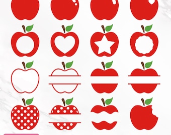 Teacher Monogram Svg, Apple Split Monogram Svg, School Teacher Svg ...