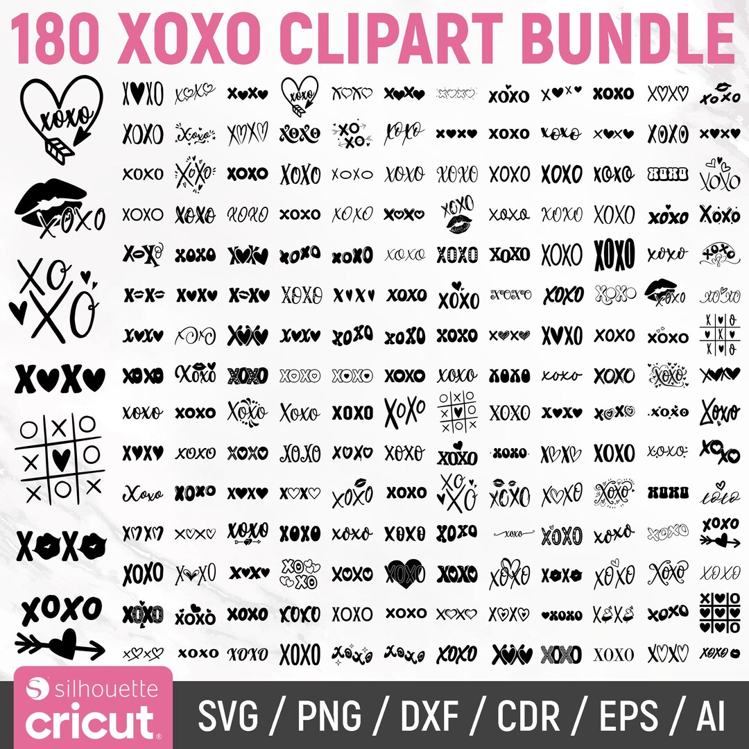 XOXO Svg Bundle, Kiss Svg, Love Svg, Xoxo Svg, Valentine's Day Svg ...