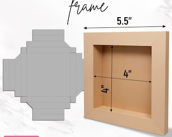 3D Shadow Box Frame, Shadow Box Template, Cricut Shadow Box, Square ...
