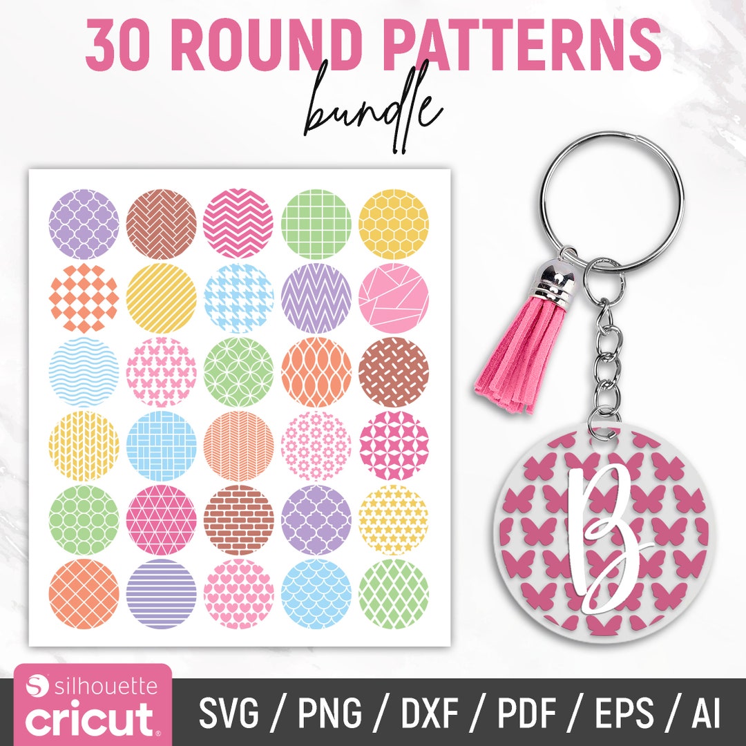 Round Pattern Svg, Circle Patterns Svg, Keychain Svg, Keyring Patterns ...