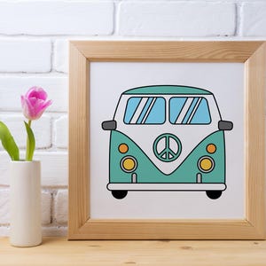 Retro Bus Svg Png, Retro Van Svg, Groovy Van Svg, Camper Van Svg ...