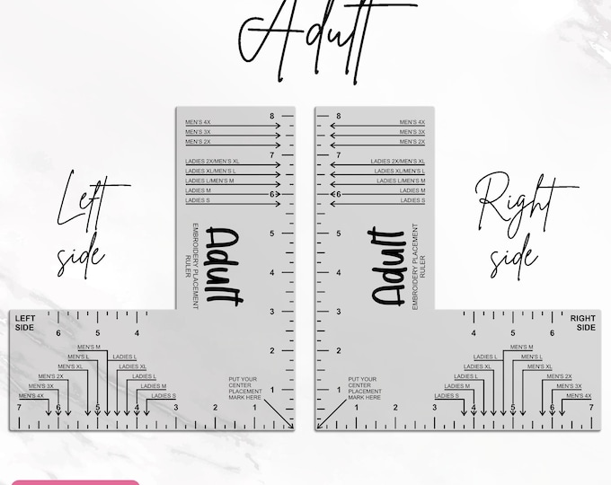 T-shirt Embroidery Logo Placement Guides, Adult T-shirt Alignment Tool ...