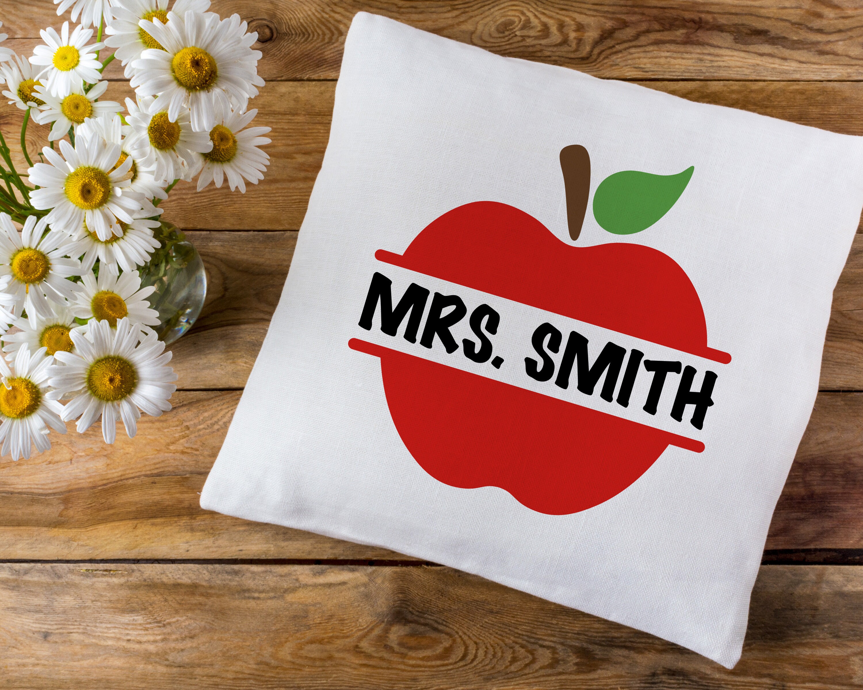 Apple Svg, Apple Monogram Svg, Split Monogram Svg, Teacher Monogram Svg ...