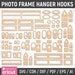 Sawtooth Hook Svg, Photo Frame Hanger Hook, Frame Hangers Template ...
