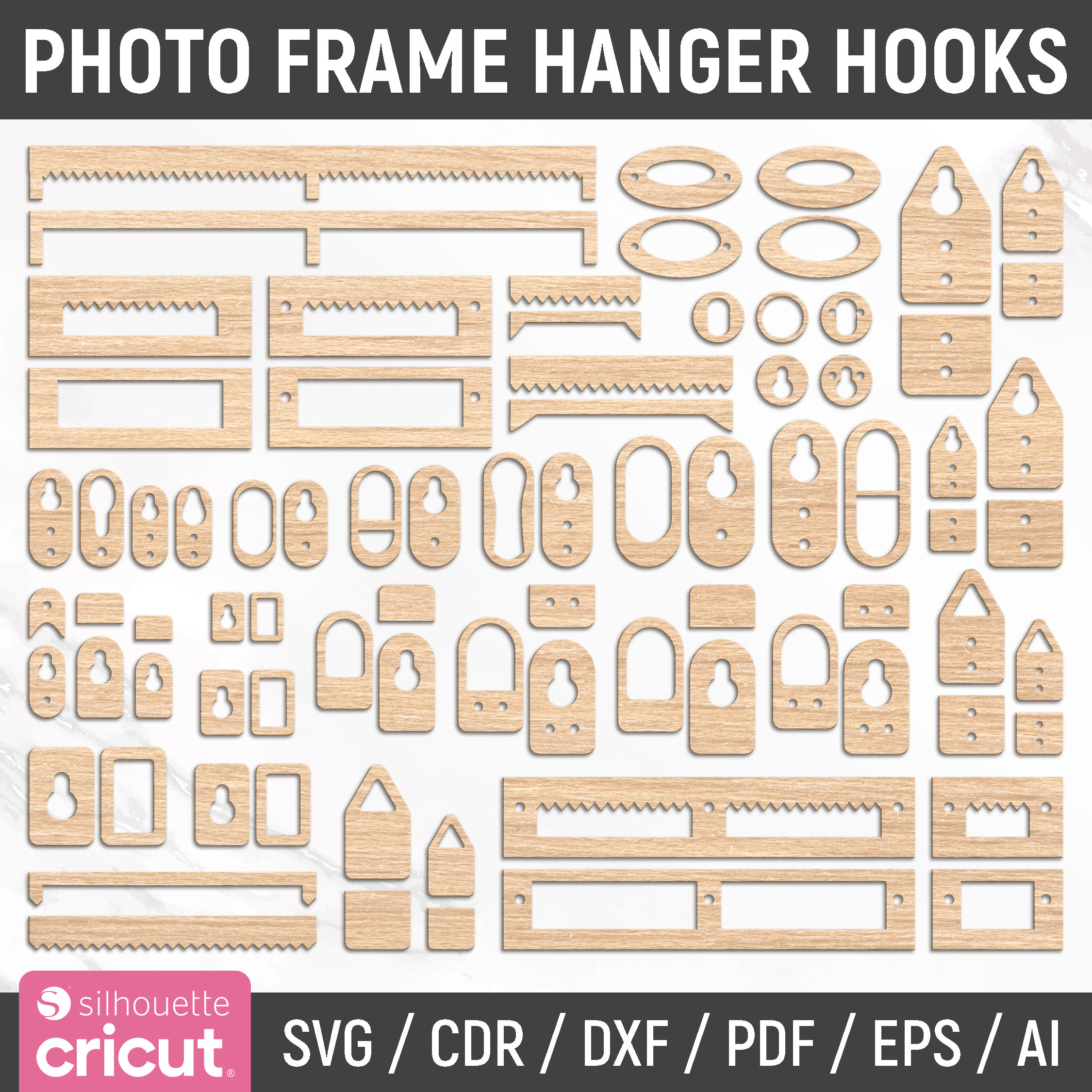 Sawtooth Hook Svg, Photo Frame Hanger Hook, Frame Hangers Template ...