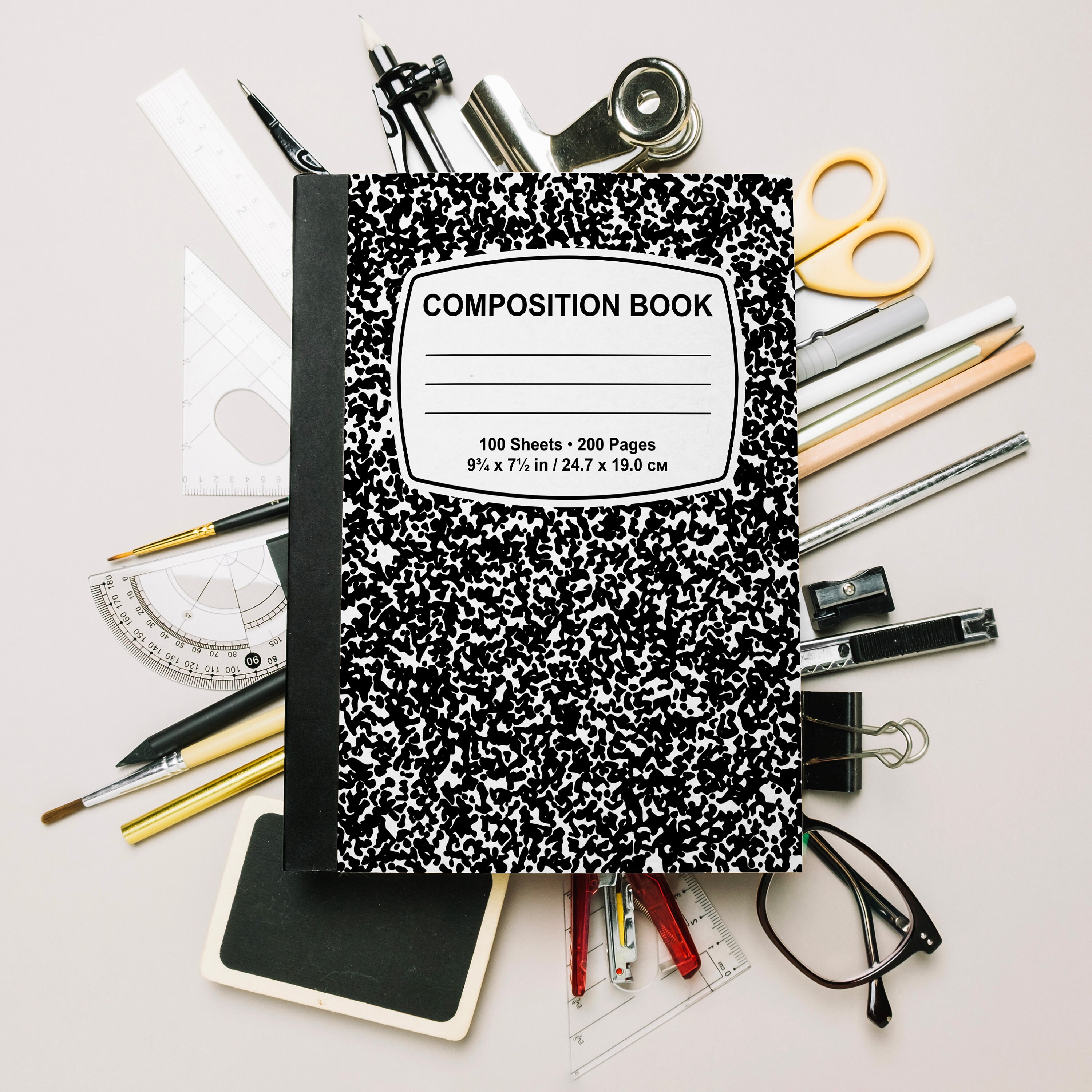 Composition Book Label Svg, Composition Notebook Labels, Composition ...