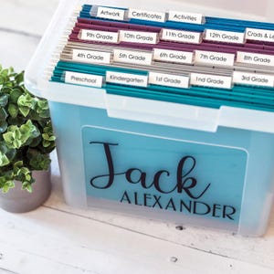 Printable Memory Box Filing System, Keepsake Box, Milestone Tote Labels ...