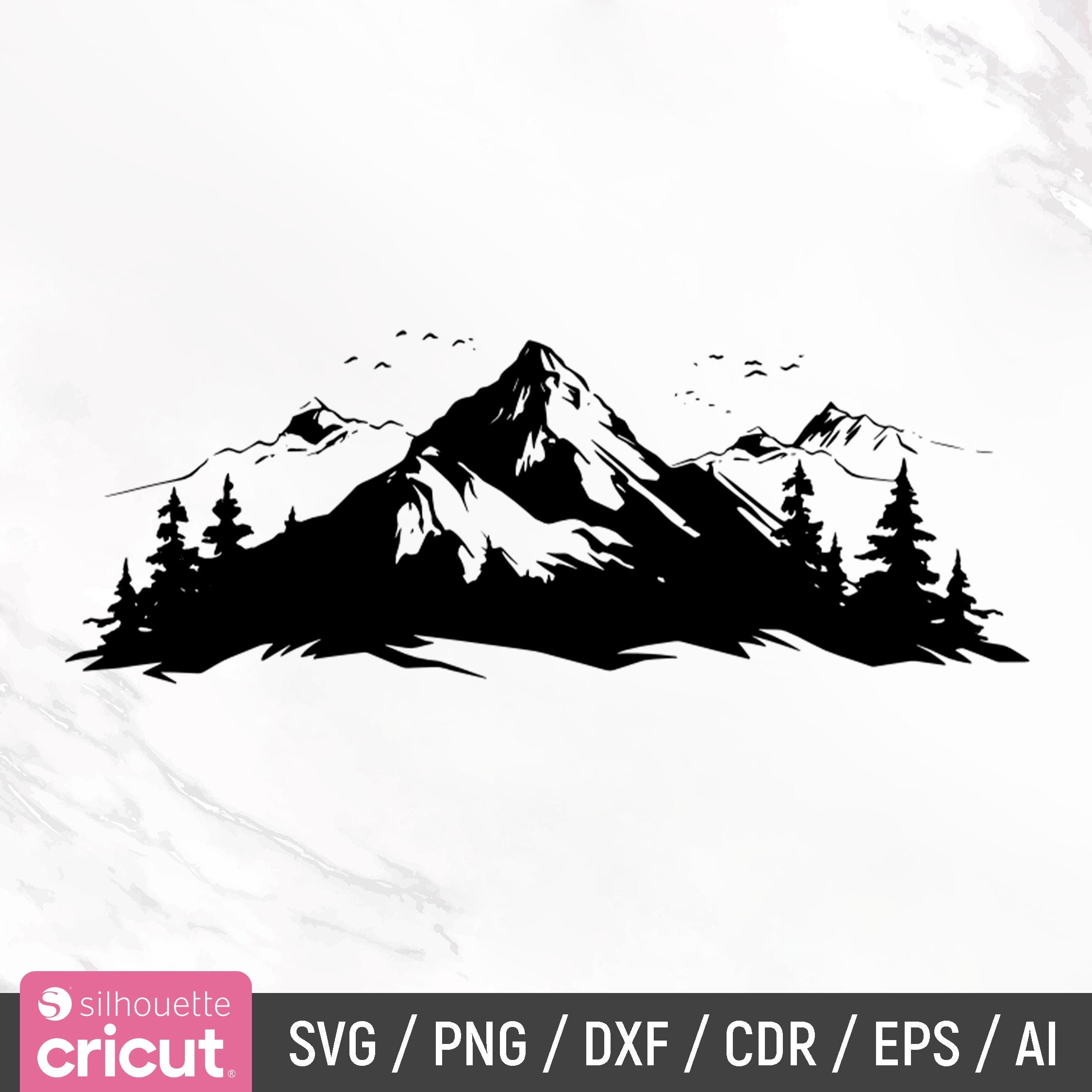 Mountain Svg Bundle, Trees Svg, Forest Svg, Forest Tree Svg, Mountain ...