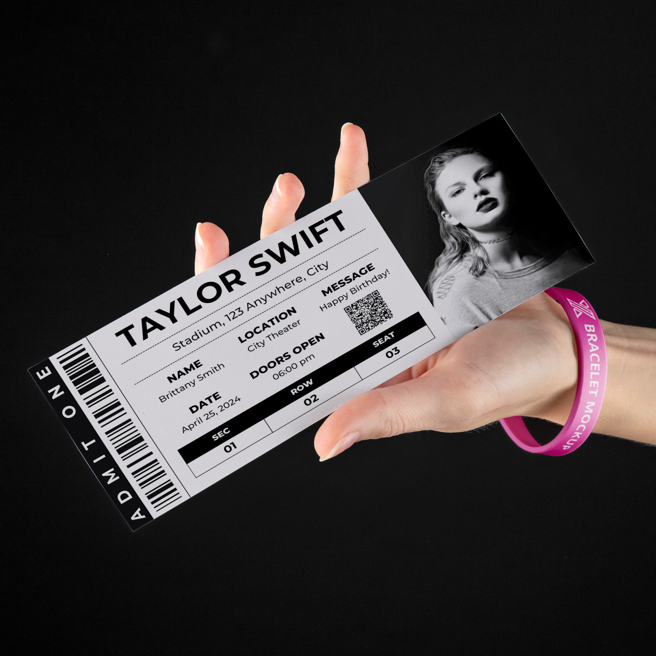 Editable Concert Ticket Template, DIY Concert Ticket, Custom Concert ...