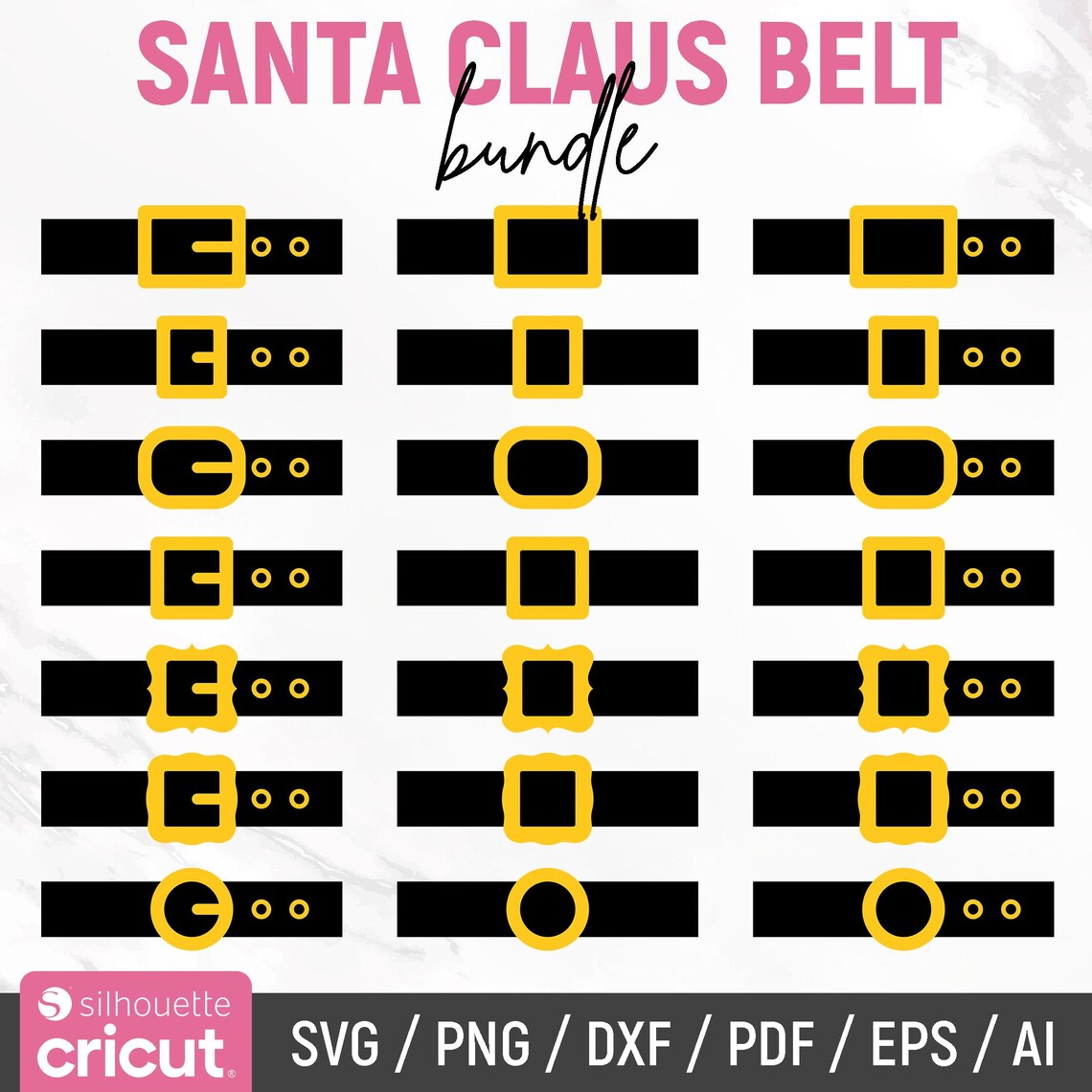 Santa Belt Svg, Bundle, Belt Buckle Svg, Elf Belt Svg, Leprechaun Belt ...