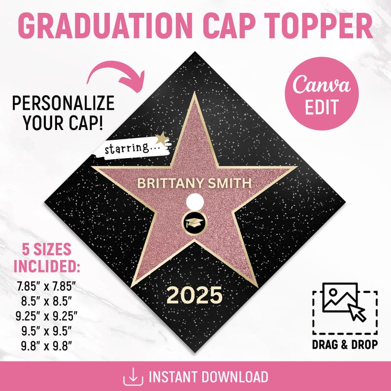 Personalized Graduation Cap Topper, Custom Grad Cap Topper, Class of ...
