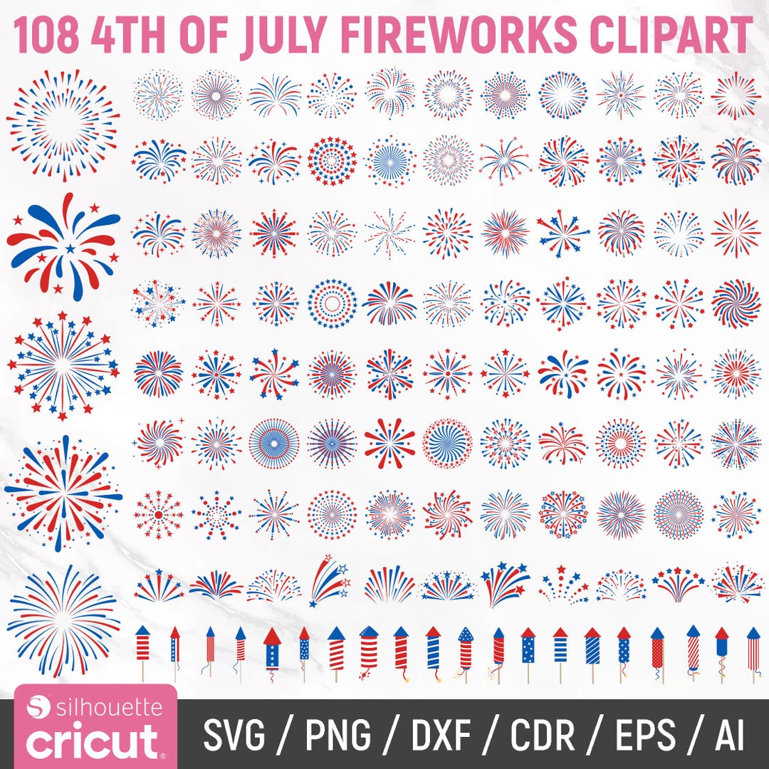 4th of July Fireworks Svg Bundle, 4th of July Svg, Independence Day ...