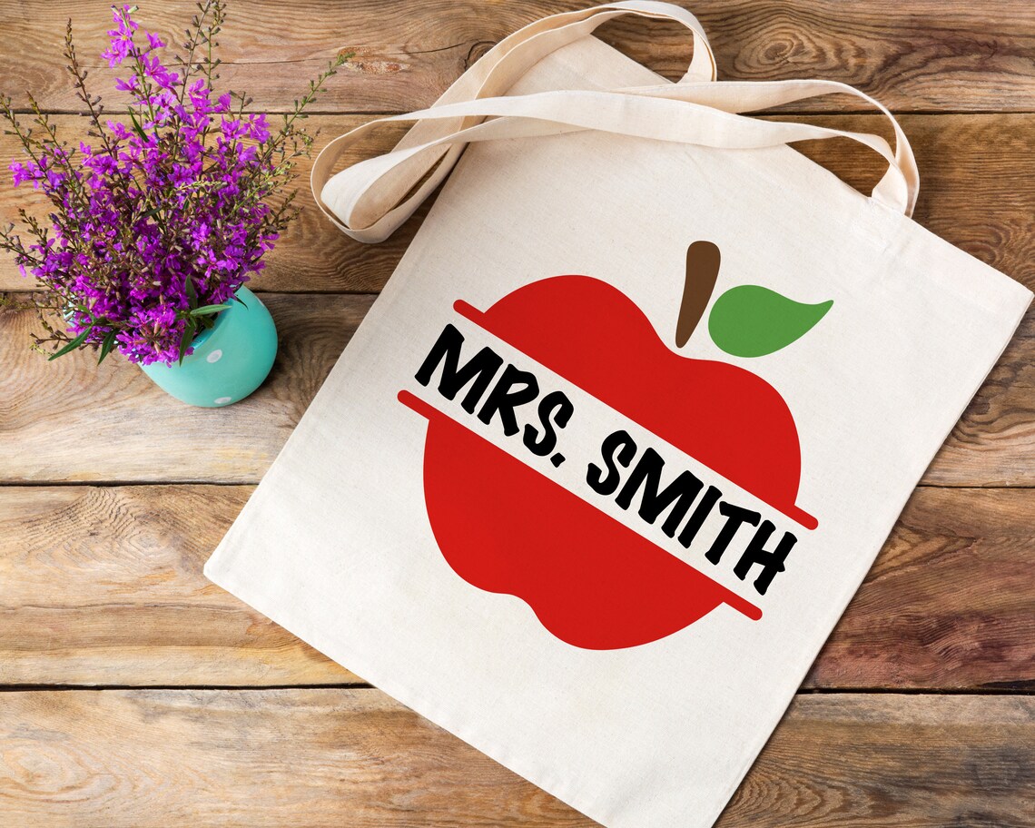 Apple Svg, Apple Monogram Svg, Split Monogram Svg, Teacher Monogram Svg ...
