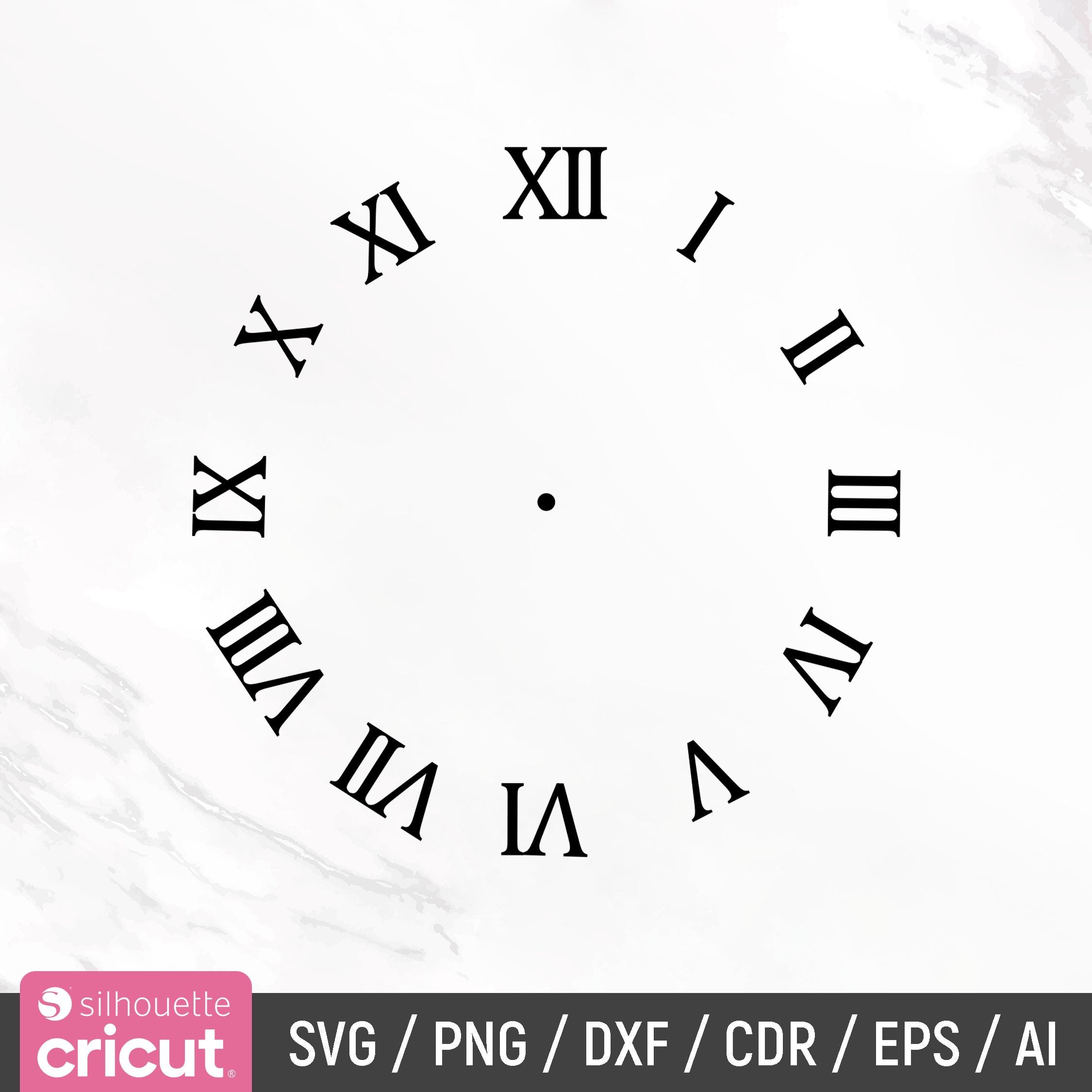 Clock Face Svg Bundle, Clock Numbers, Roman Numeral Clock, Clock Svg ...