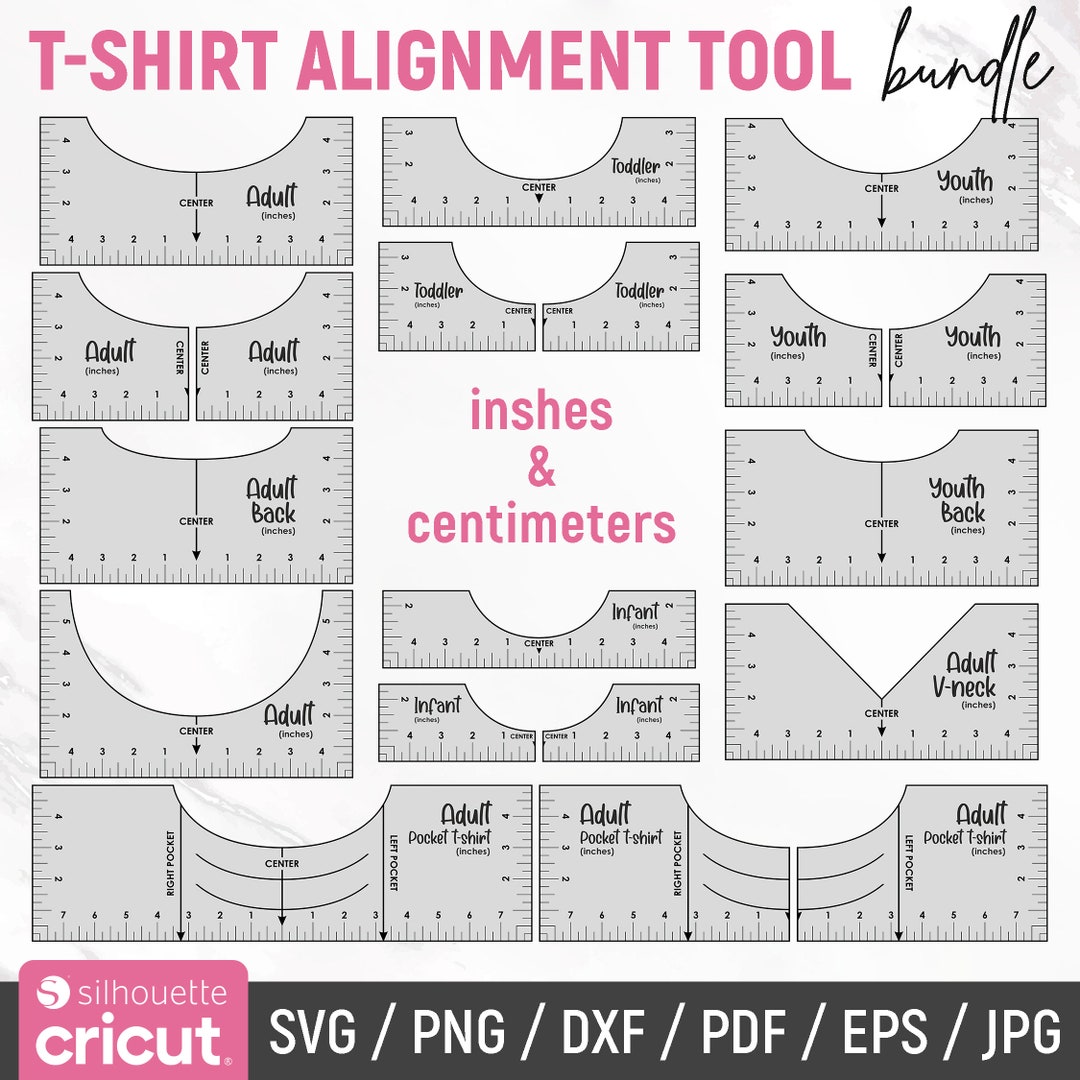 T-shirt Alignment Tool Svg, T-shirt Ruler Svg, T-shirt Placement Guide ...
