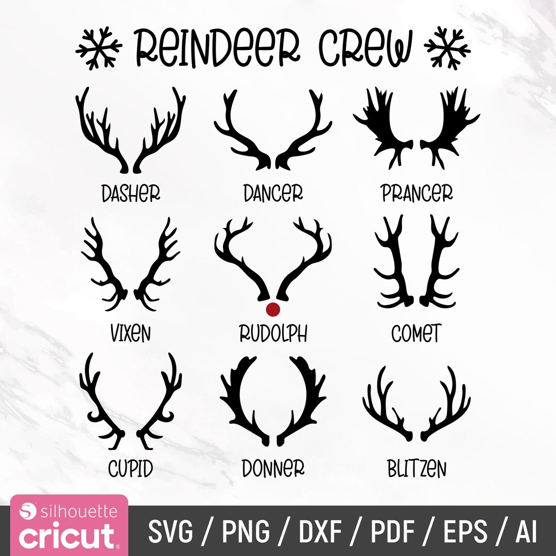 Christmas Reindeer Crew Svg Png, Christmas Deer, Christmas Svg ...