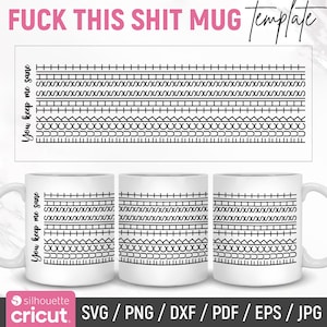Fuck This Shit Funny Mug 11oz Wrap Svg Png, Hidden Funny Message Mug ...
