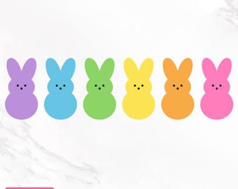 Easter Peeps Svg, Easter Bunny Svg, Bunny Svg, Easter Clipart, Outline ...