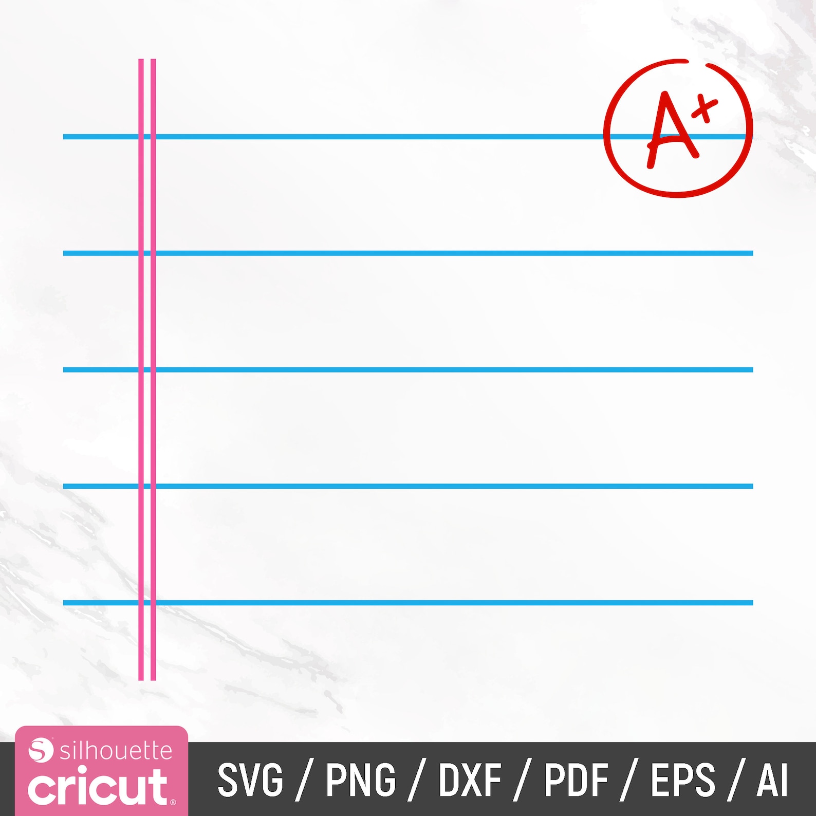 Lined Paper Svg, Notebook Paper, Personalized Teacher Name, Line ...