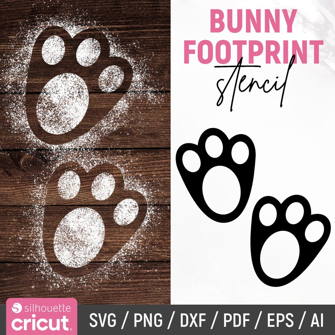 Bunny Footprint Svg, Bunny Paw Svg, Rabbit Feet Svg, Easter Svg ...