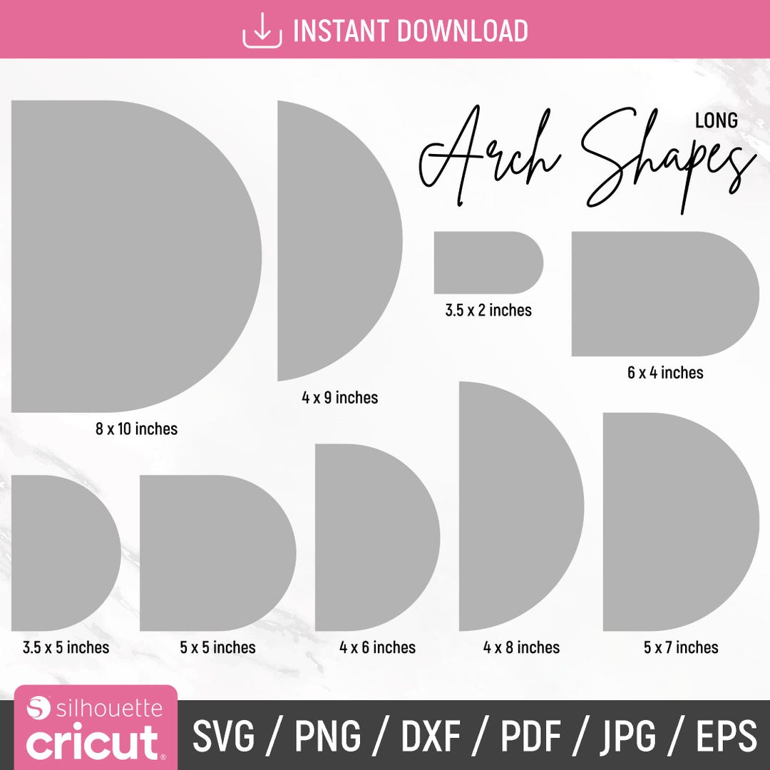 Long Arch Svg Bundle, Arch Wedding Invitation Template, Boho Chiara ...
