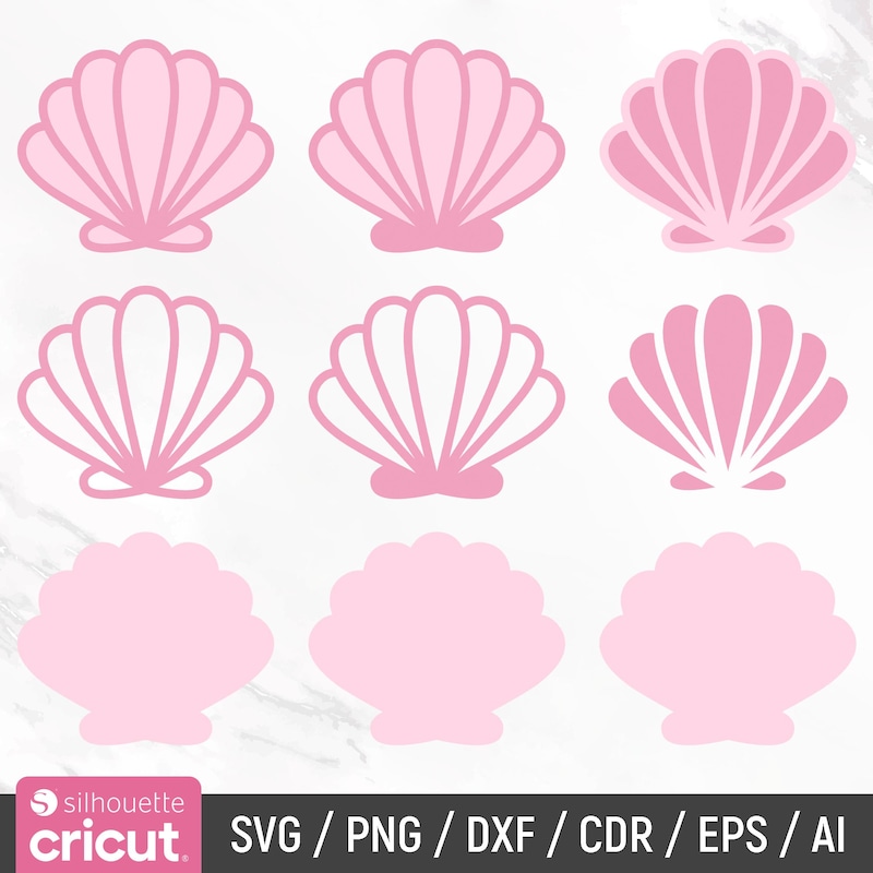 Digital Shell Stencils - Etsy