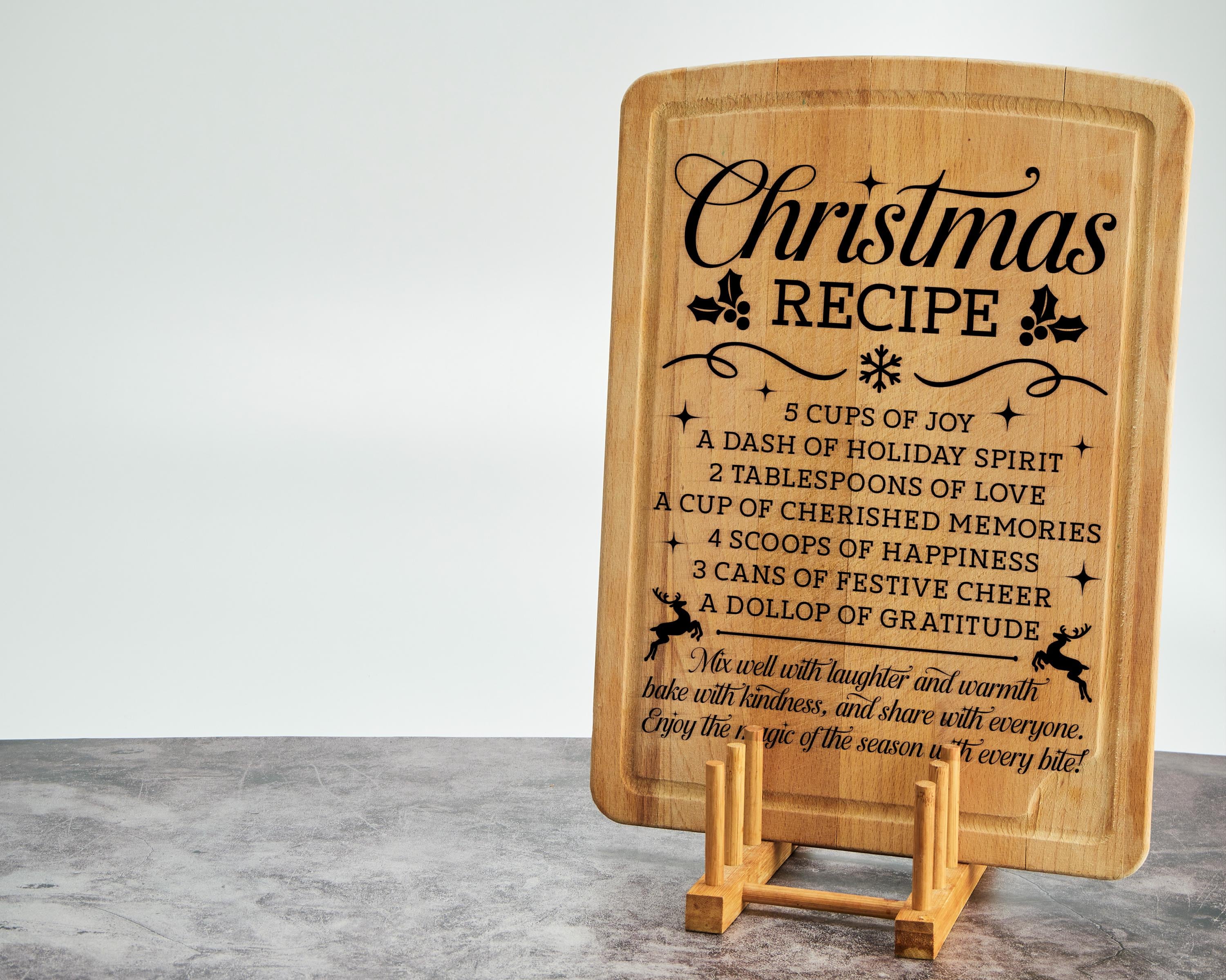 Christmas Recipe, Recipe Svg, Family Quote Svg, Holiday Sign Svg ...