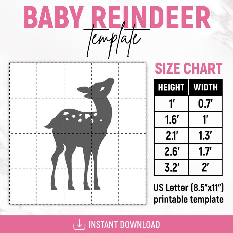 Christmas Tree and Reindeer Template, Christmas Scene Lawn Decor ...