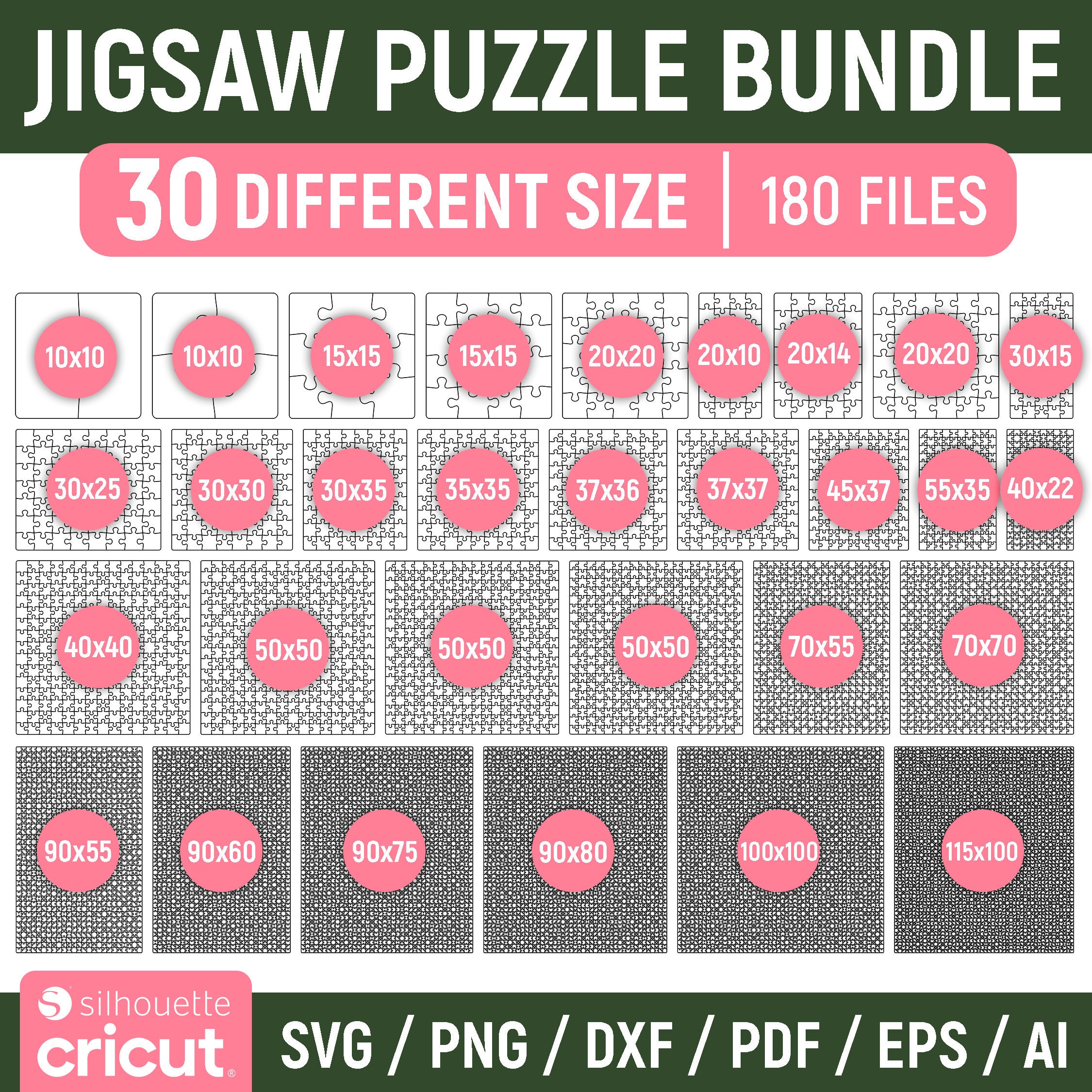 Puzzle Svg Templates, Jigsaw Puzzle Svg, Puzzle Cut Template, Puzzle ...