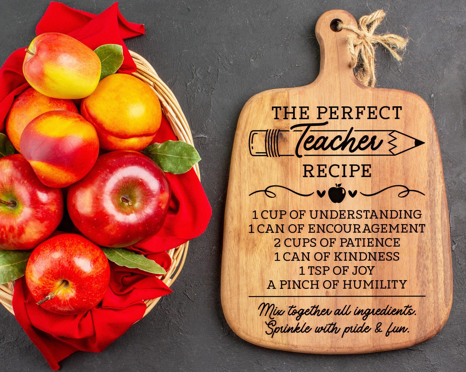 The Perfect Teacher Recipe Svg, Teacher Appreciation Quote Svg, Cutting ...