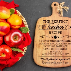 The Perfect Teacher Recipe Svg, Teacher Appreciation Quote Svg, Cutting ...