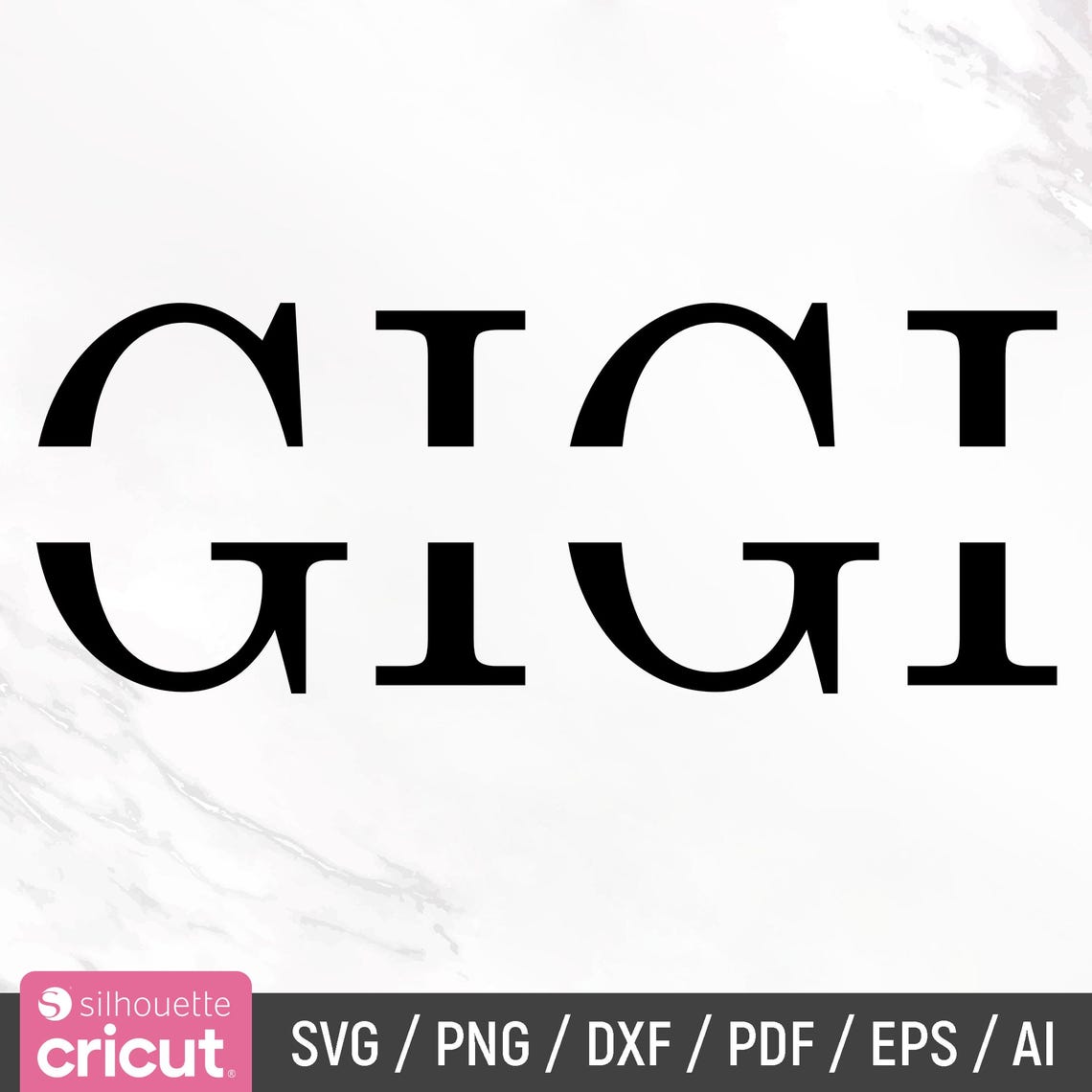 Gigi Svg, Mother's Day Svg, Gigi Split Name Frame Svg, Gigi Sign Svg ...