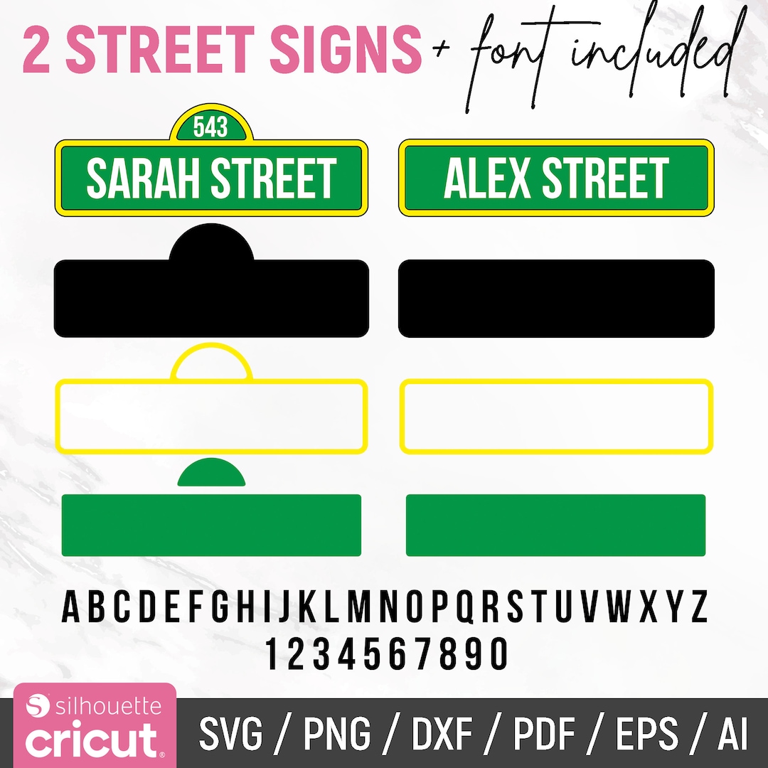Street Sign Svg, Custom Street Sign, Street Sign Personalize, Street ...