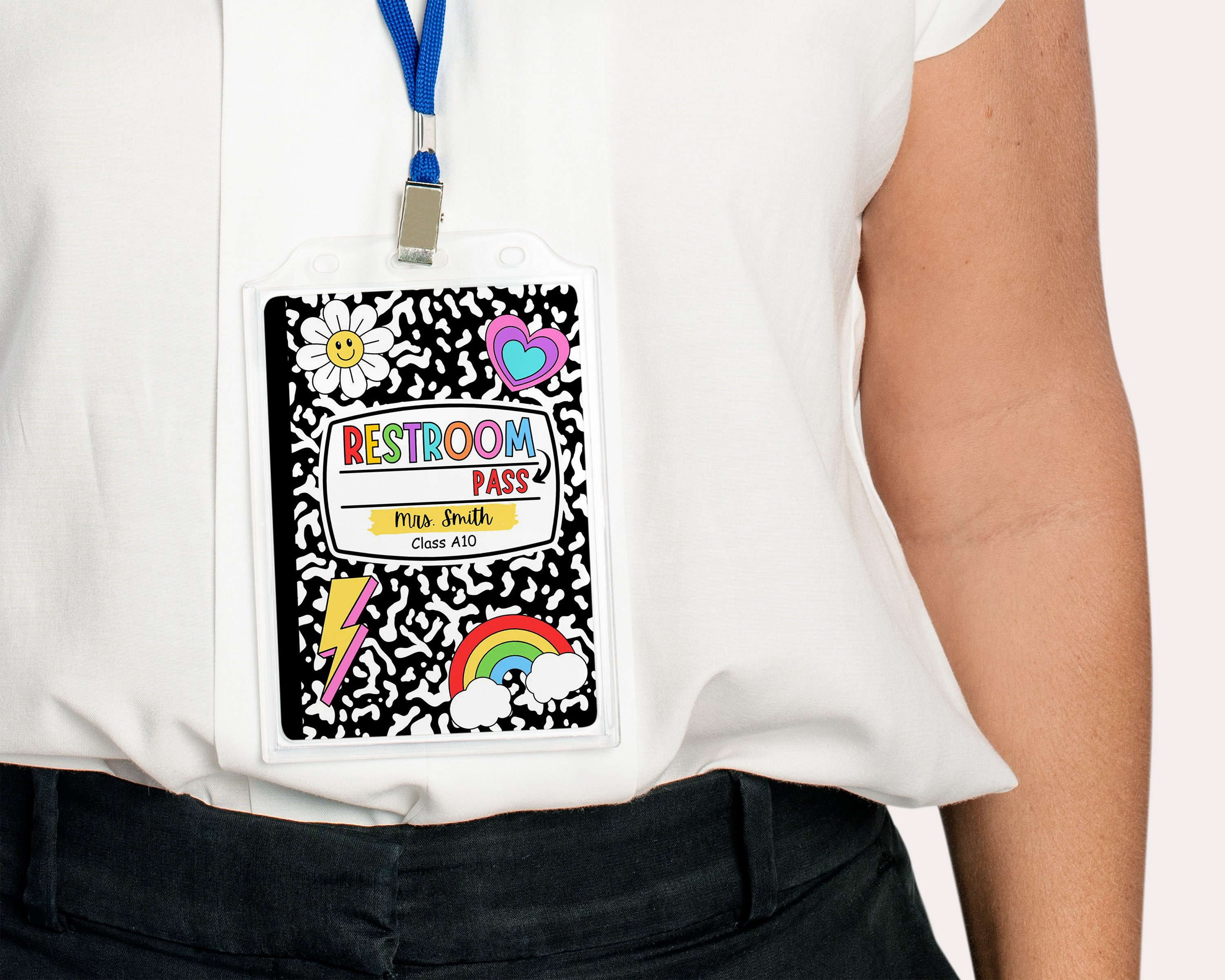 Classroom Hall Passes, Bathroom Pass, Nurse Pass, Composition Notebook ...