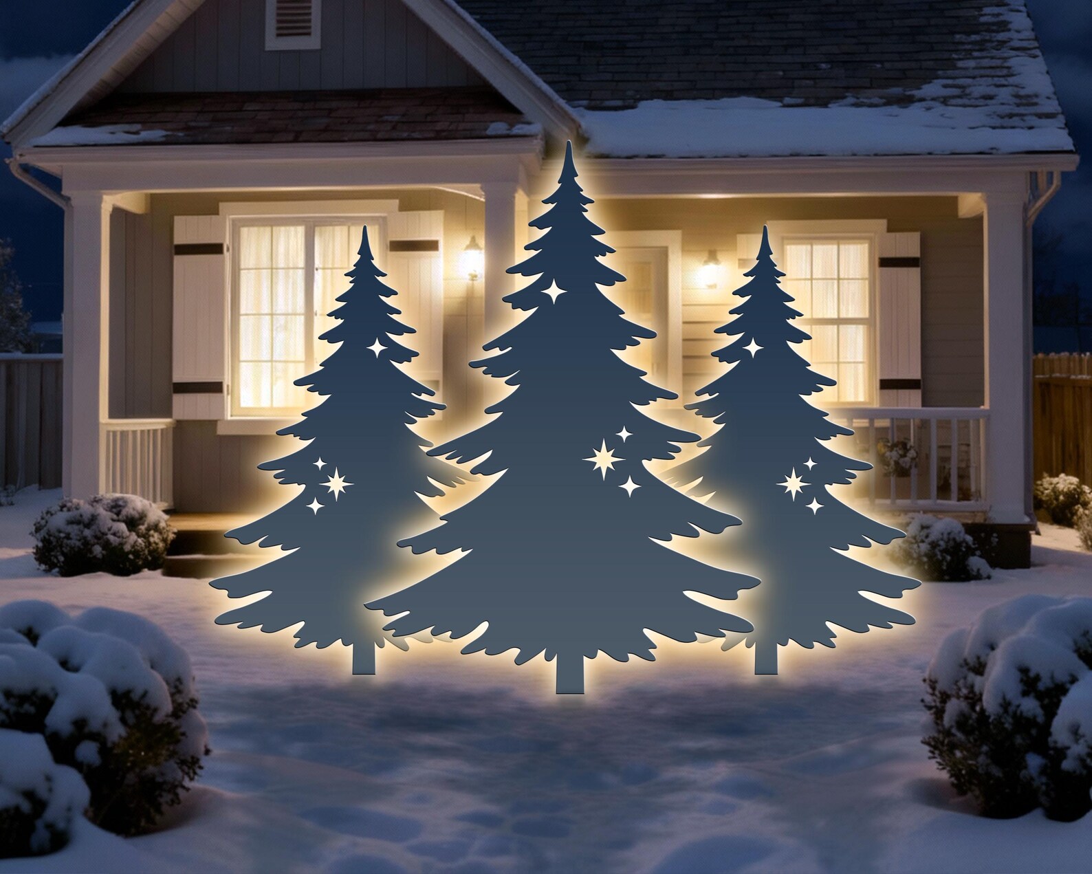 Christmas Theme Scenes BUNDLE, Christmas Scene Lawn Decor, Outdoor ...