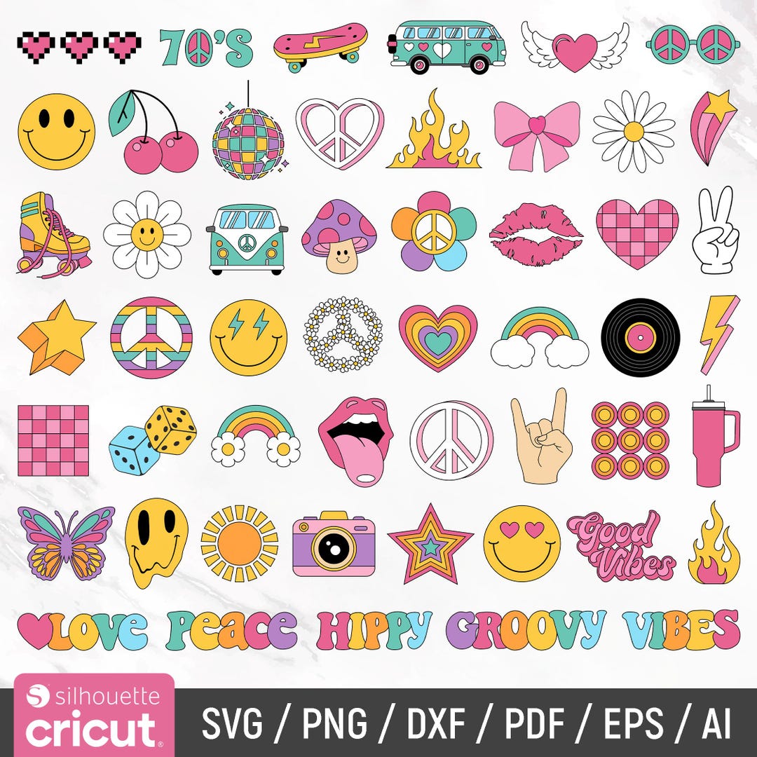 Happy Face Svg, Retro Svg, Groovy Svg, Daisy Flower Svg, Trendy Svg ...