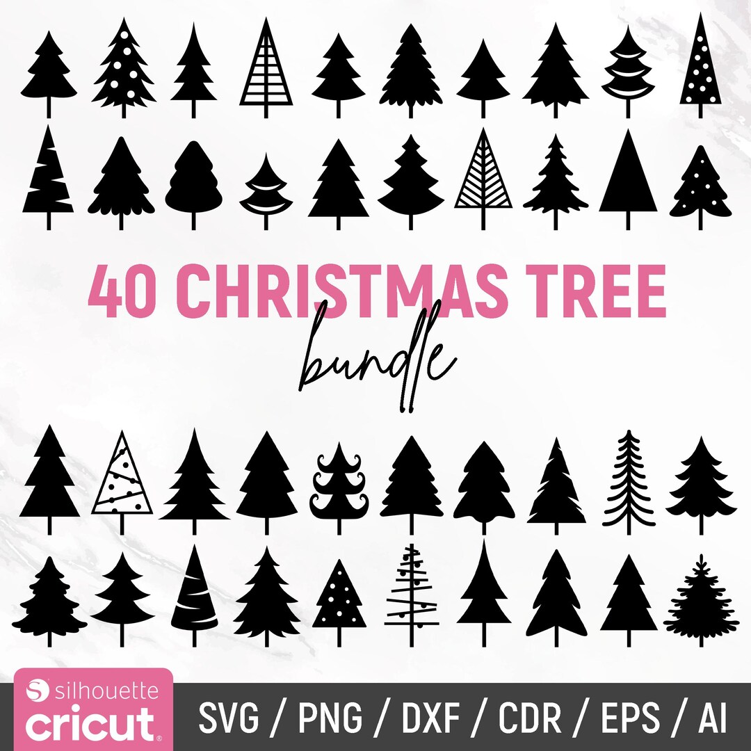 Christmas Tree Svg Bundle, Christmas Svg, Christmas Tree Clipart ...