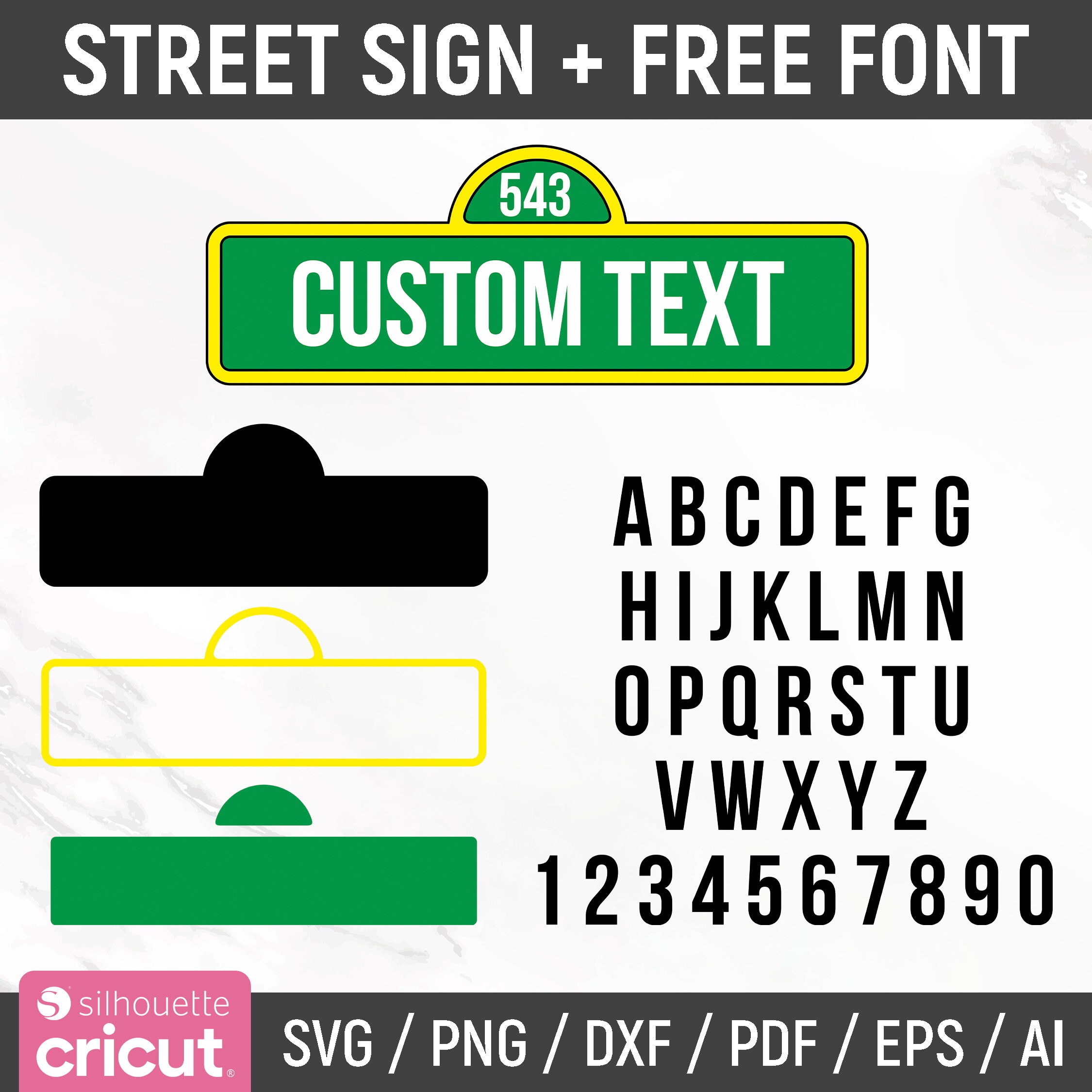 Street Sign Svg, Custom Street Sign, Street Sign Personalize, Street ...